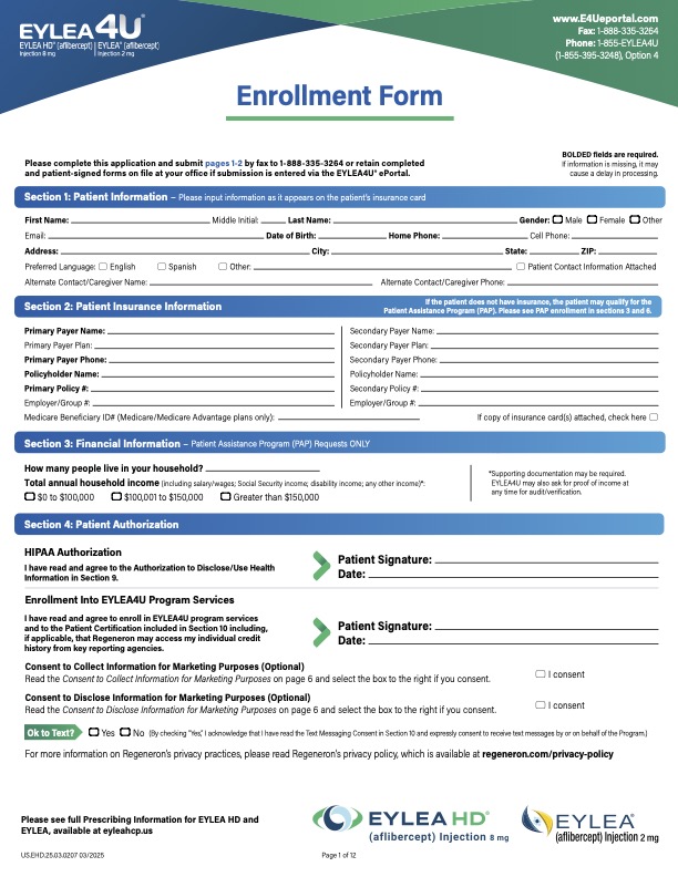 About EYLEA4U® l EYLEA HD® (aflibercept) Injection