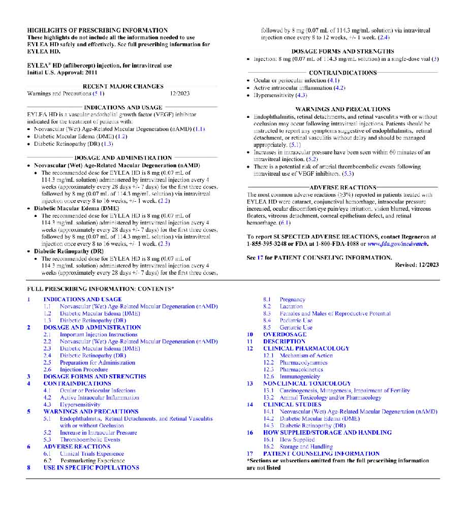 About EYLEA4U® l EYLEA HD® (aflibercept) Injection